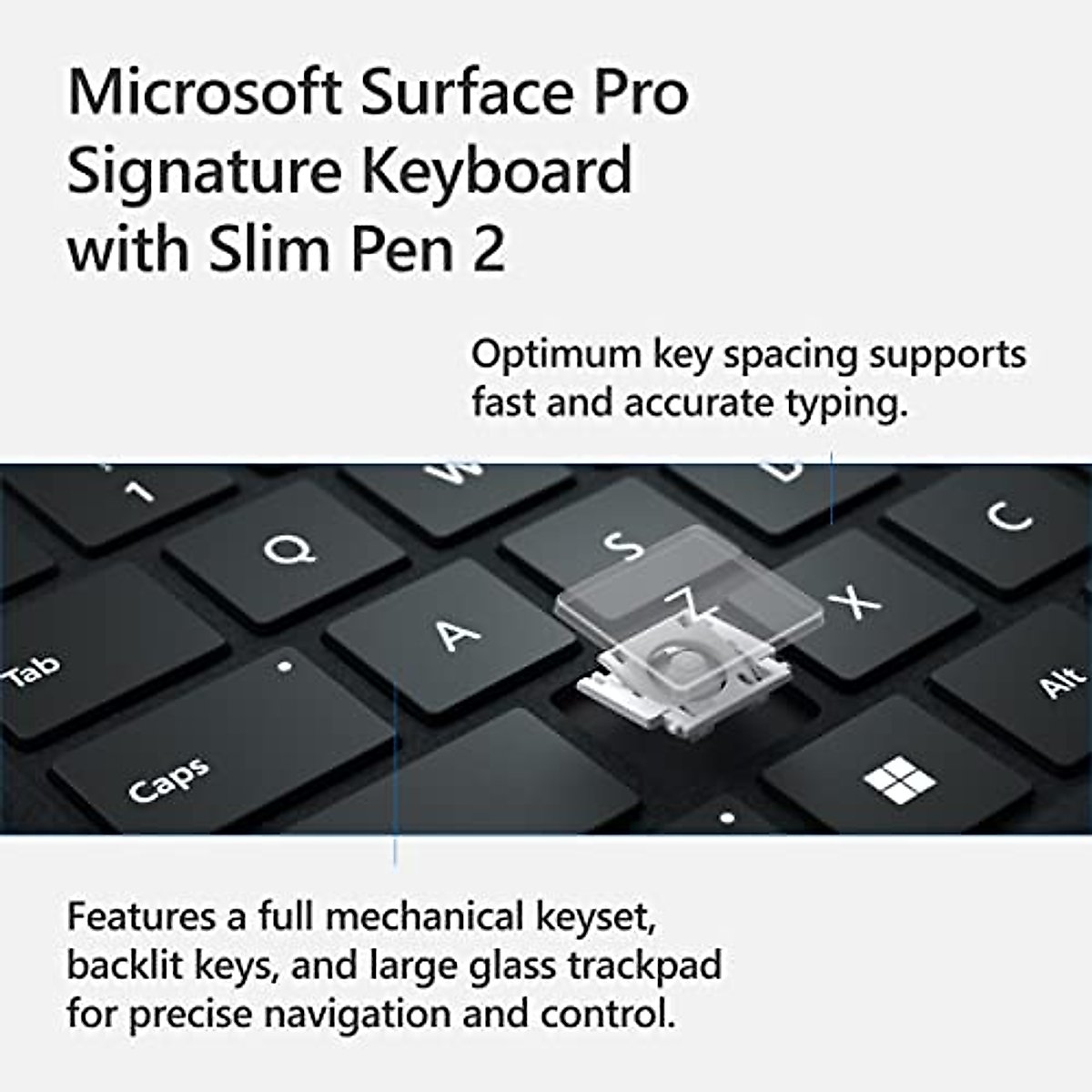 Microsoft Surface Pro Signature Keyboard with Slim Pen 2 Bundle, Forest Colour Keyboard
