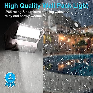 OSTEK LED Wall Pack Light 80W Rotatable Adjustable 5000K 11000LM, Outdoor Dimmable Area Wall Pack led Light Fixture IP65, UL, DLC (watts, 80)