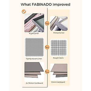 FABINADO Storage Bins with Lid, Fabric Closet Organizer, Foldable Storage Container, 2 Pack, Anthracite Gray,16.9''x12.2''x11.4''