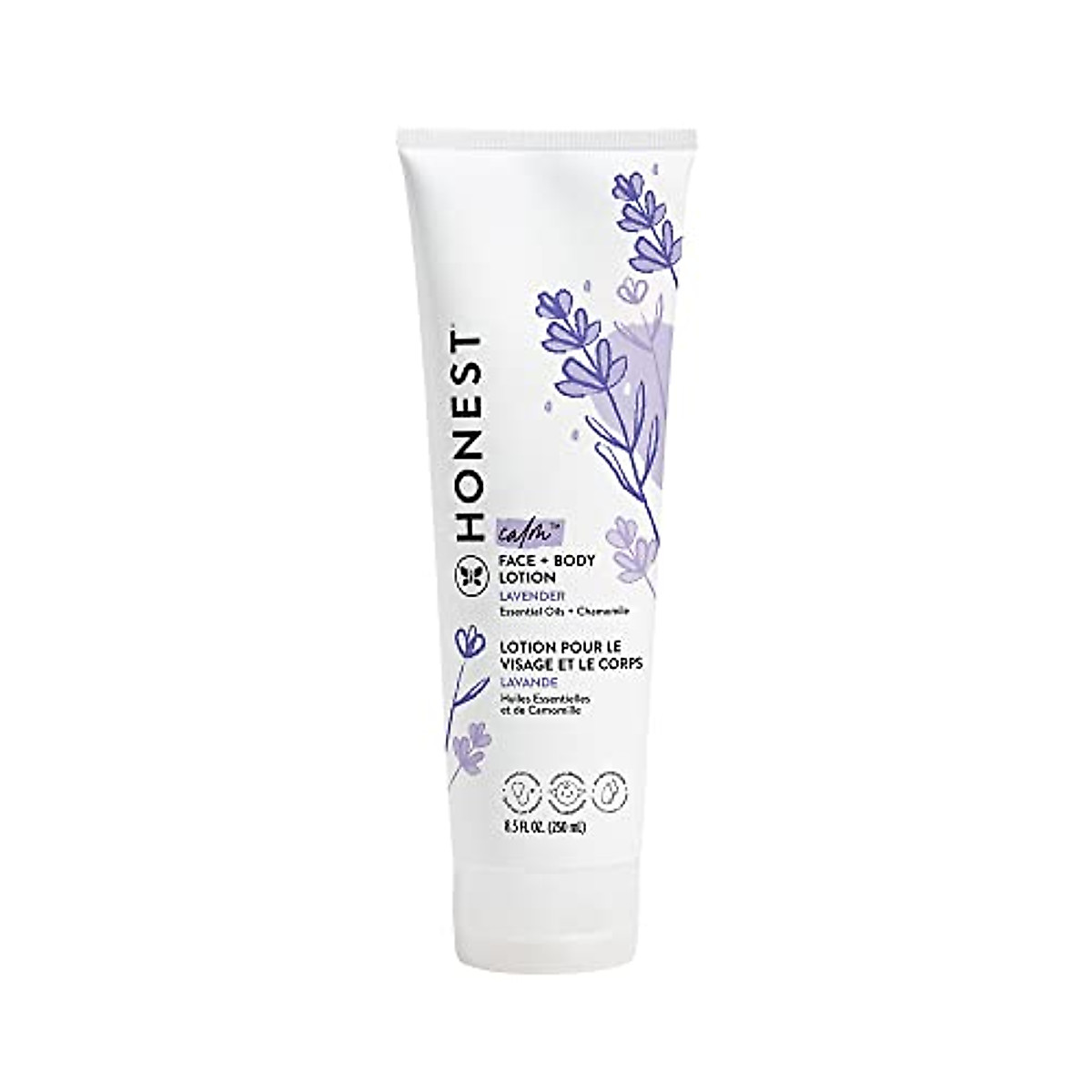 The Honest Company Hydrating Face + Body Lotion | Fast Absorbing, Naturally Derived, Hypoallergenic | Lavender Calm, 8.5 fl oz