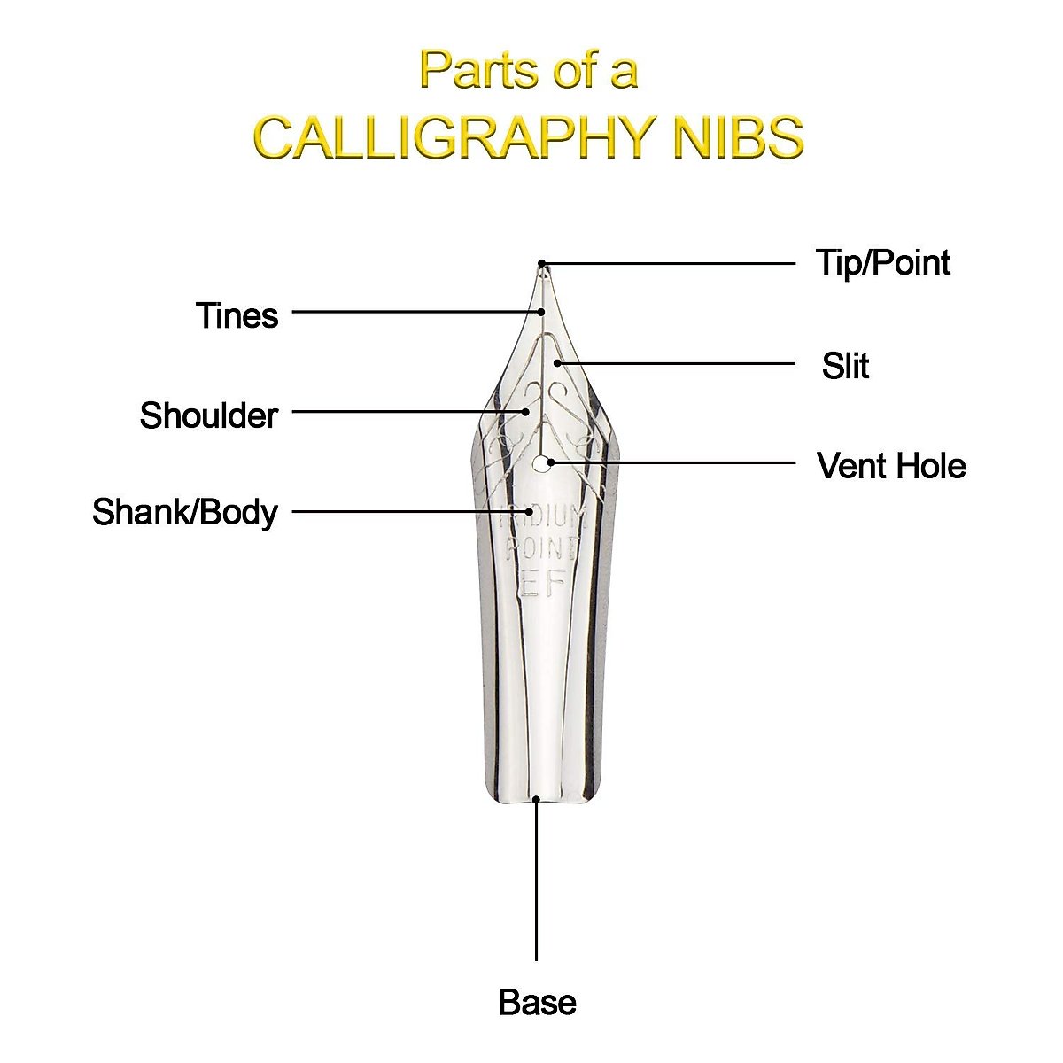 Trustela Office Supplies Calligraphy Nibs, 18 Calligraphy Pen Nibs, Dip Pen Nibs, Feather Pen Nibs, Quill Pen Nibs, Ink Pen Nibs, Fountain Pen Nibs