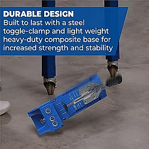 Kreg K4 Pocket Hole Jig - Adjustable, Versatile Jig for Strong Joints - Create Perfect, Rock-Solid Joints - Easily Adjustable Drill Guides - For Materials 1/2" to 1 1/2" Thick