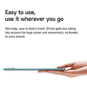 Shanrya 10in Tablet, 6G 256G Tablet PC 5GWIFI for Android 11 for Travel (Blue)