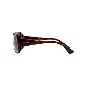 Vogue Eyewear Women's VO2843S Square Sunglasses, Dark Havana/Brown Gradient, 56 mm