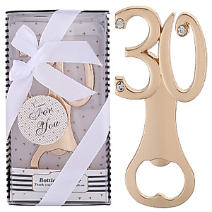 DAJAMAI 12 Packs Creative Bottle Openers for 30th Birthday Party Favors or 30th Wedding Anniversary Party Gifts 30th Birthday Party Gifts Souvenirs Decorations for Guests(30th)