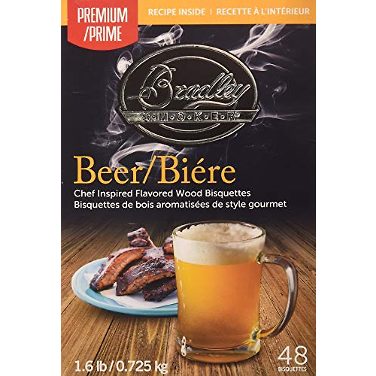 Bradley Smoker Bisquettes for Grilling and BBQ, Beer Premium Blend, 48 Pack