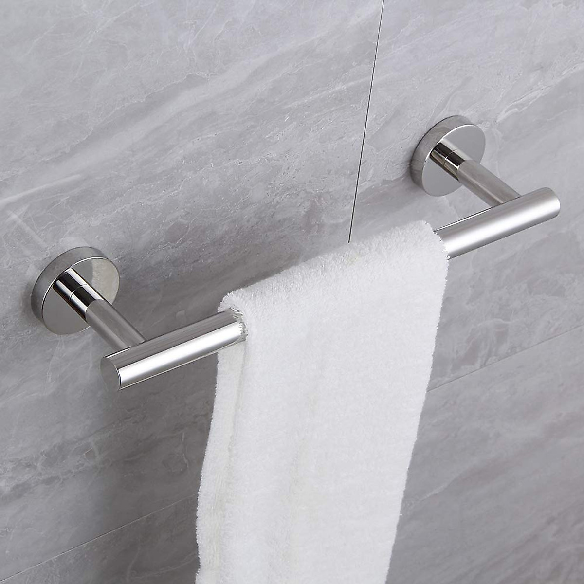 kimzcn 12-Inch Towel Bar SUS 304 Stainless Steel Towel Rack Wall Mounted Towel Rail Towel Rod for Bathroom Modern Style Polished Finish