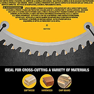 DEWALT 10-Inch Miter / Table Saw Blades, 60-Tooth Crosscutting & 32-Tooth General Purpose, Combo Pack (DW3106P5)