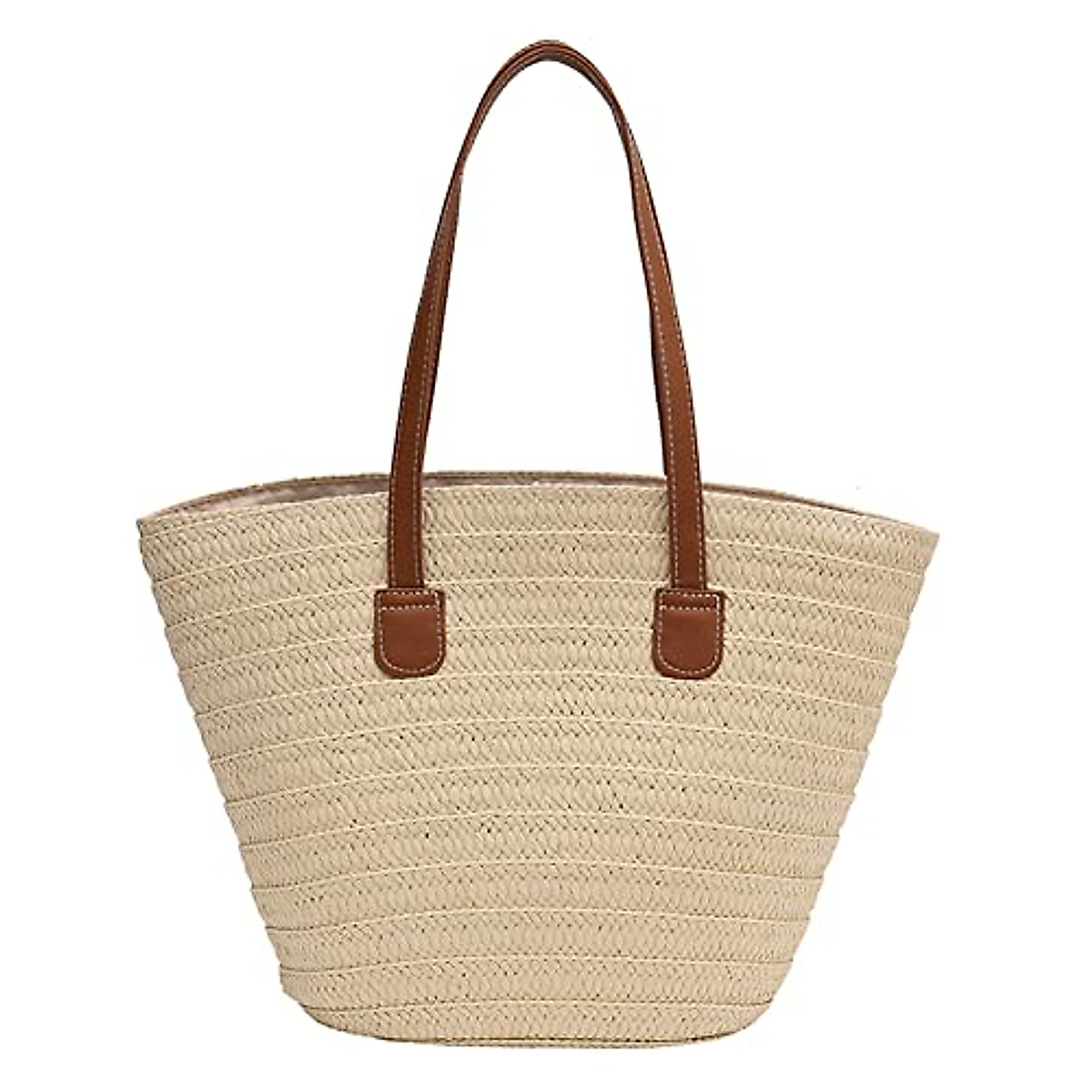 Juoxeepy Straw Bag for Women Summer Beach Bag Soft Woven Tote Bag Straw Purse Handmade Beach Bag Woven Rattan Shoulder Bag for Vacation