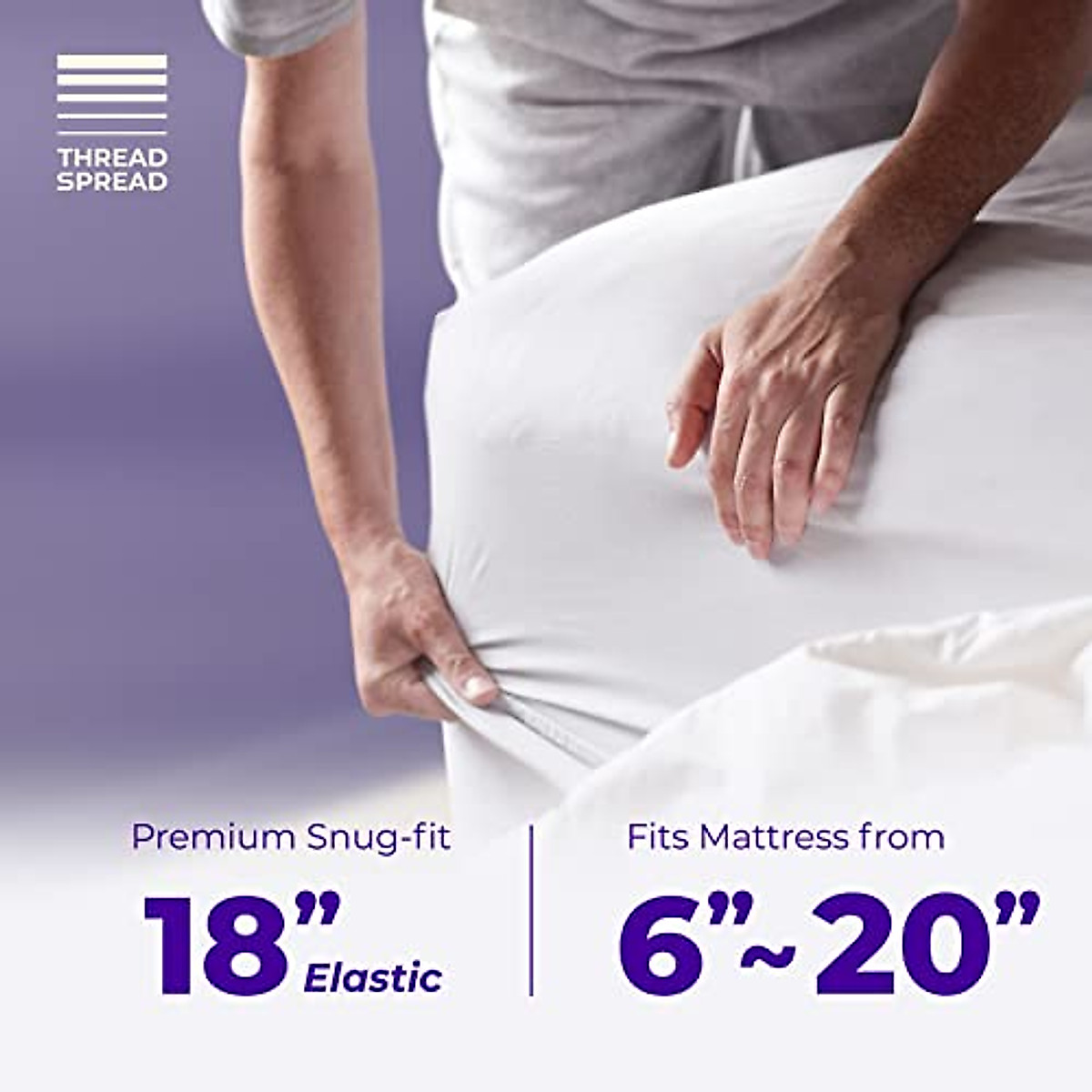 Queen Cooling Mattress Topper, Soft 100% Cotton Fabric, Pillow-Top Optimum Thick Mattress Topper for Queen Bed, Breathable & Plush Quilted Down-Like Fill, Snug Deep Pocket Fit