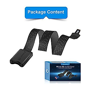 LANMU Micro SD to SD Card Extension Cable Adapter Flexible Extender Compatible with Ender 3 Pro/Ender 3/Ender 3 V2/Ender 5 Plus/Ender 5 Pro/CR-10S Pro/Anet A8 /Raspberry Pi (18.9in/48cm)