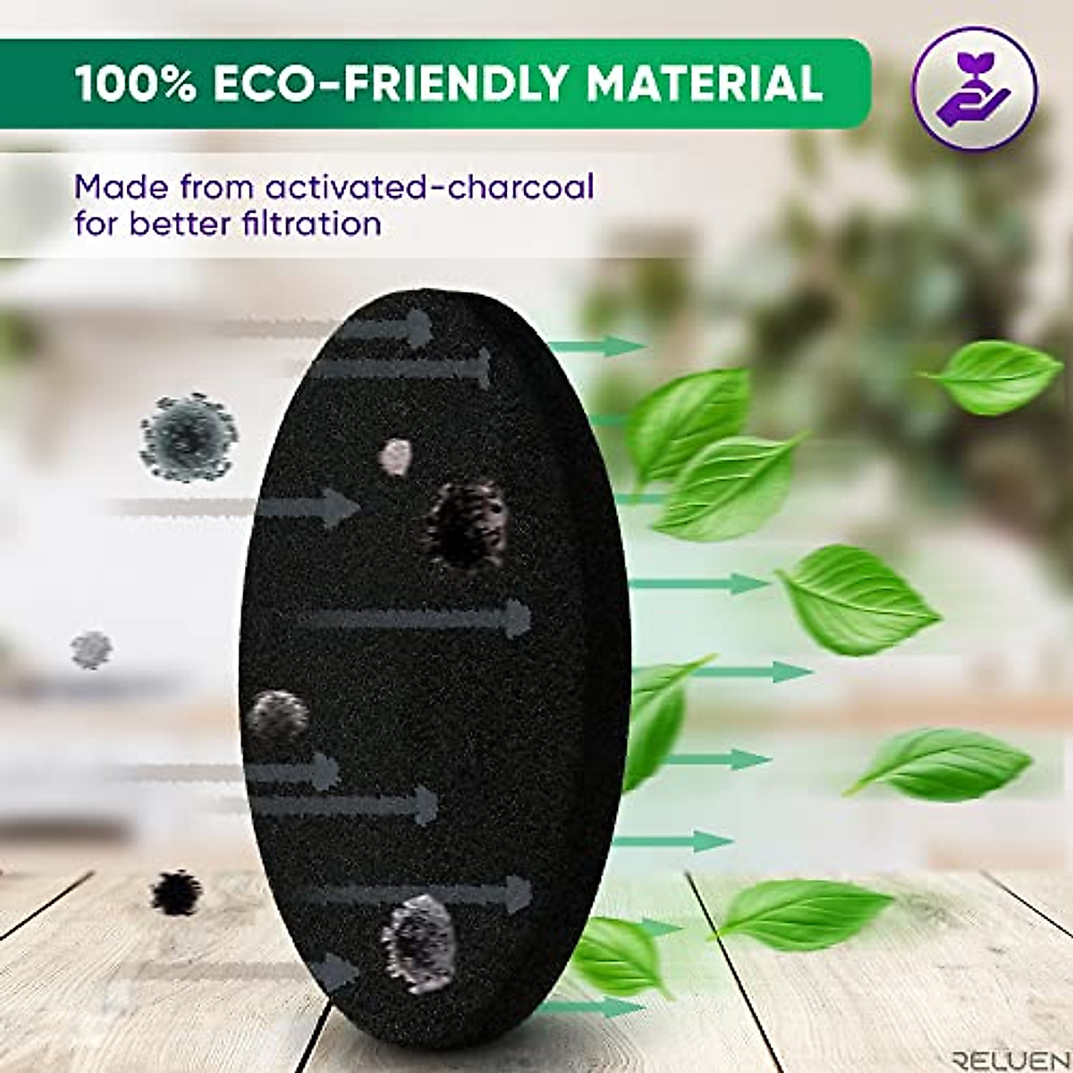 Activated Charcoal Filter Kitchen Compost Bin - 12Pcs Replacement Charcoal Filters Countertop Compost Bucket for Kitchen Countertop - Garbage Pail Odor Control Activated Carbon Adsorption Refill Set