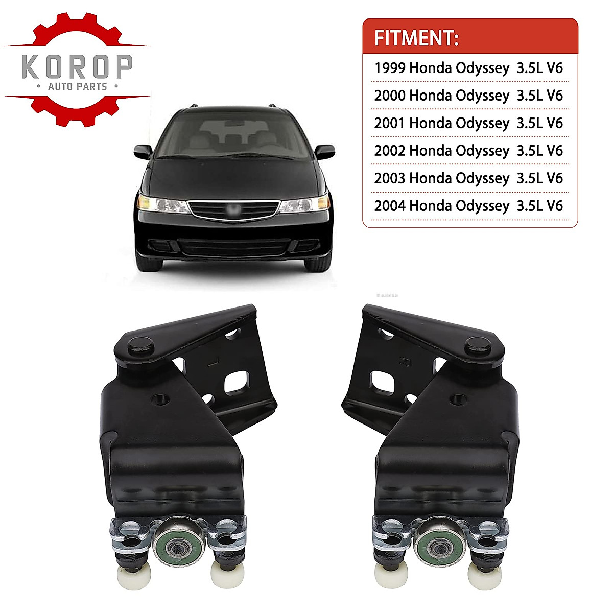 1 Pair Power Sliding Door Roller Assembly Fits for 1999-2004 Honda Odyssey, Replaces# (Left)72560-S0X-A53, (Right)72520-S0X-A53, Power Slide Door Roller