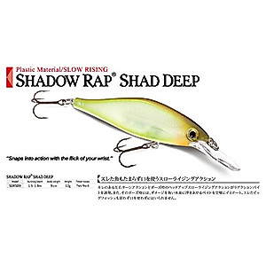 Rapala Shadow Rap Shad Deep Hard Bait Lure, Freshwater, Size 09, 3 1/2" Length, 5'-6' Depth, Moss Back Shiner, Package of 1, One Size, SDRSD09MBS