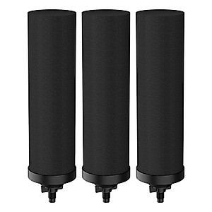 Membrane Solutions UV Countertop Gravity Water Filtration System Replacement Filter Elements - 3 Packs (U3P)