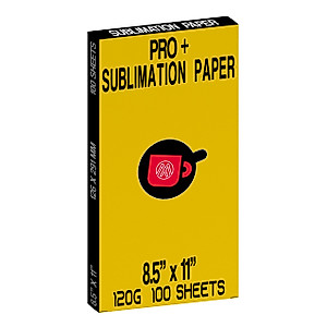 Premium Quality Sublimation Paper - 100 Sheets 8.5 x 11 inches 120gsm Heat Transfer Paper for T-Shirt, Mugs, DIY Projects - Compatible with Any Epson, Sawgrass Inkjet Printer with Sublimation Ink