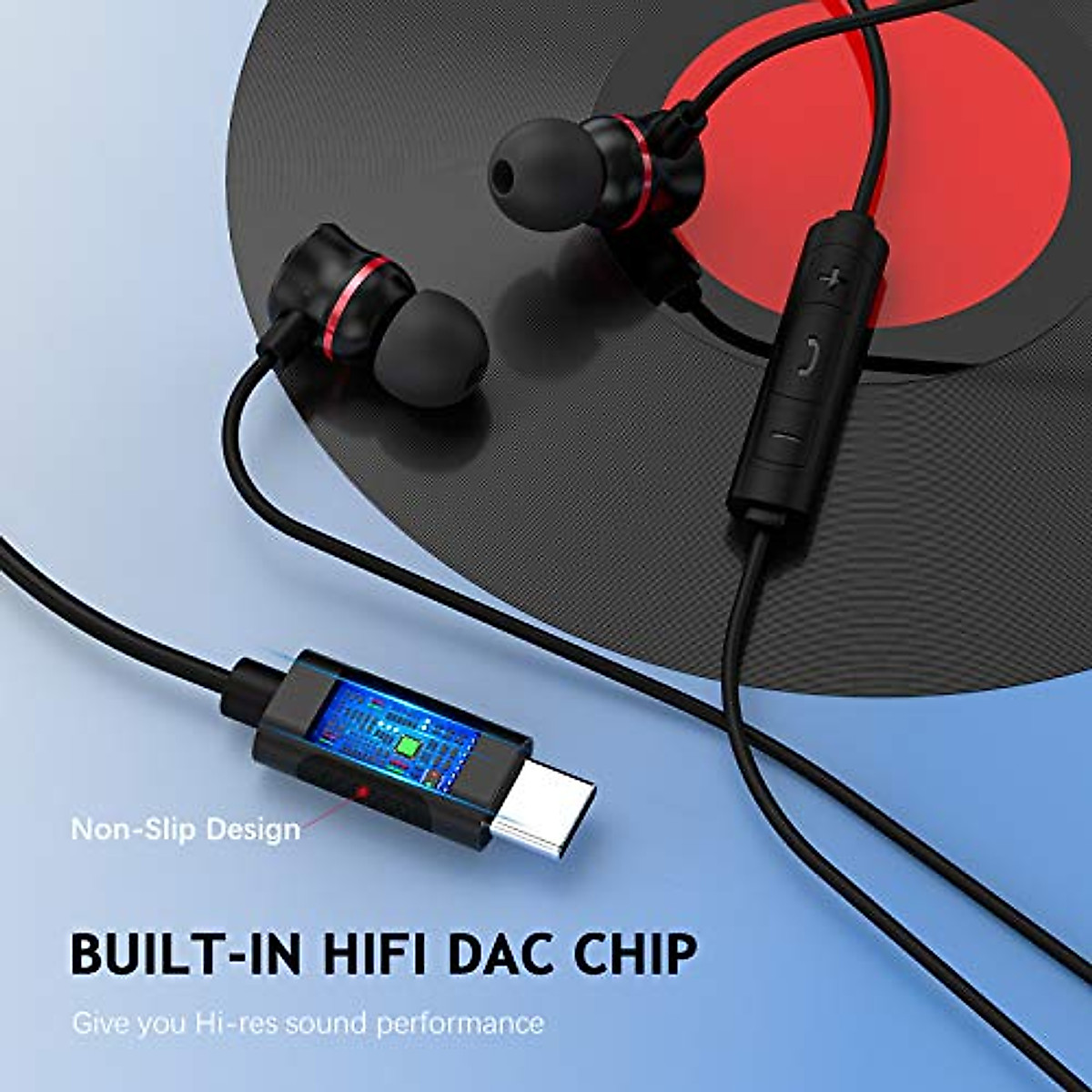 ACAGET USB C Headphones, DAC Bass HiFi Setero Earbuds for Samsung S22 Ultra Wired Noise Cancelling Earphones with Mic in-Ear Type C Headphone for Galaxy S23 S21 S20 FE A53 OnePlus 10 Pro 9 Pixel 7 6A