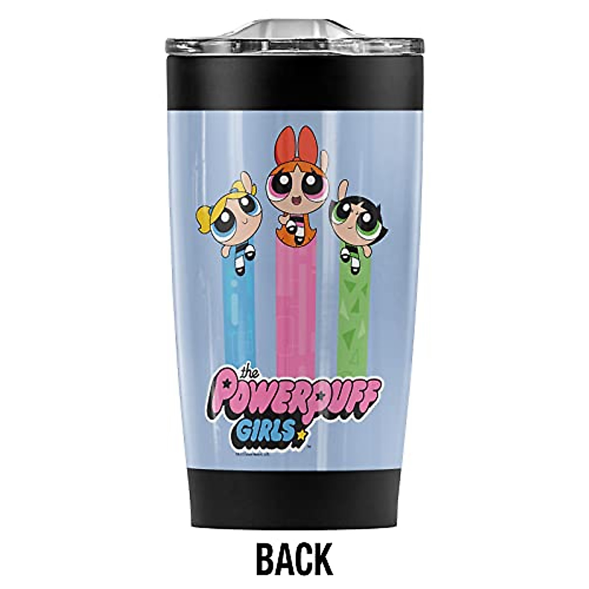 Logovision Powerpuff Girls Fly Stainless Steel Tumbler 20 oz Coffee Travel Mug/Cup, Vacuum Insulated & Double Wall with Leakproof Sliding Lid | Great for Hot Drinks and Cold Beverages