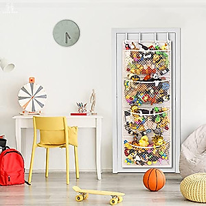 The Original Stuffed Animal Storage (Patent Pending) - Over Door Organizer for Stuffies, Baby Accessories, Toy Plush Storage / Breathable Hanging Storage Pockets Big Girls Toddler Large Bag Animals