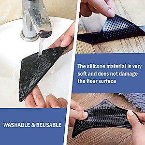 Ubozaw Non Slip Rug Gripper, 8 Pcs Rug Tape for Area Rugs, Anti Slip Rug Grips, No Skid Rug Grippers for Hardwood Floors and Tile, Reusable and Washable Carpet Tape for Kitchen, Bathroom, Living Room