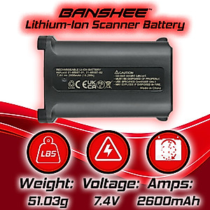 2600mAh Barcode Scanner Battery Replacement for Motorola Symbol MC9090, MC9090-G, MC9090-K, MC9090-Z, 21-61261-01, 21-65587-01, 21-65587-02, KT-21-61261, KT-21-61261-01