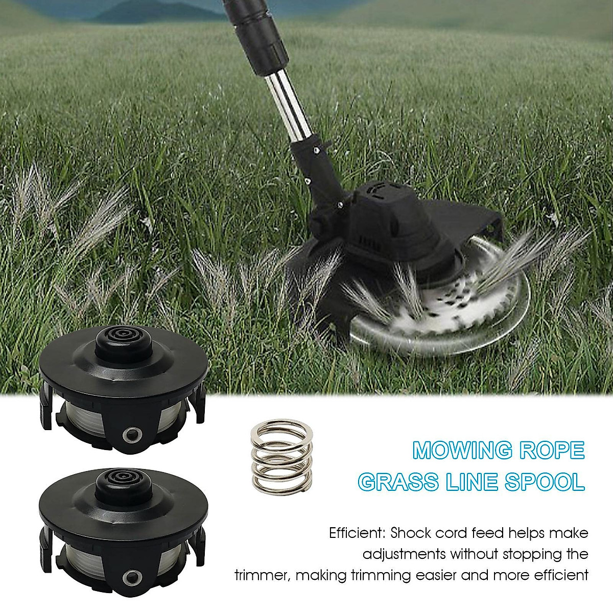 BIVITA Grass Cutter Spool, 195858-1/196146-9 Trimmer Spool - Nylon Thread Spools Replacement - Round Shape Cutter Parts, Grass Trimmer Machine Accessories