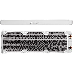 CORSAIR Hydro X Series XR5 360mm Water Cooling Radiator - Triple 120mm Fan Mounts - Premium Copper Construction - Easy Installation - White
