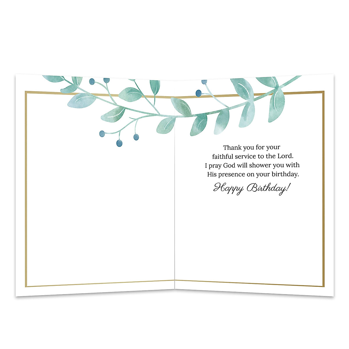 Pastor Birthday Card for Pastor 5x7Inch Card Christian Birthday Card (Single Card)