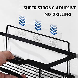 ZUIKEMX Shower Caddy, No Drilling Bathroom Organizers and Storage Racks, Rustproof, Large Capacity, Self Adhesive Shower Shelves for Bathroom Storage Organization, Home Decor, Kitchen