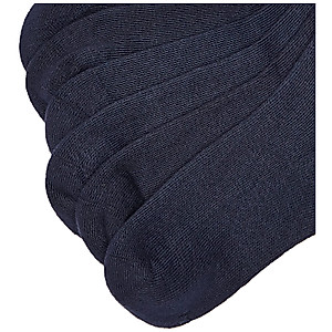 Jefferies Socks Little Boy's Seamless Half Cushion Sport Crew Socks 6 Pair Pack, Navy, Large