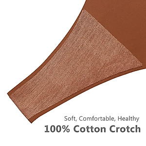 SHARICCA Women Seamless Thong No Show Strench Underwear Comfortable Invisible Soft Panties 7 Pack (7P01,S)