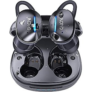 CALCINI True Wireless Earbuds Bluetooth 5.3 with Microphone, TWS Ear-buds IPX8 Waterproof Earphones with Charging Case, Cordless In-Ear Headphones with Mic Headset for Running, Sport, Workout, Android