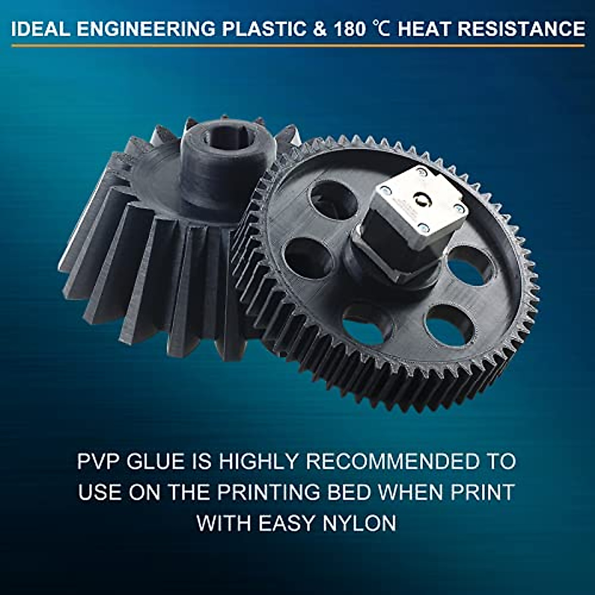 OVERTURE Nylon Filament 1.75mm 3D Printer Filament, Polyamide (PA) 1kg Spool (2.2lbs), Dimensional Accuracy +/- 0.03 mm, Fit Most FDM Printer (Black)