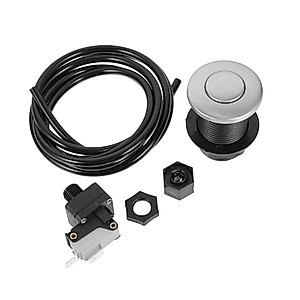 OSALADI 2 Sets Pneumatic Switch Garbage Disposal Parts Disposal Air Switches Controller Sink Waste Air Switch for Garbage Disposal Bathtub Parts Food Stainless Steel Start Switch
