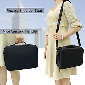 Carrying Case for Quest 2 & Oculus Quest, VR Gaming Headsets and Controllers Accessories, Hard Travel Case Protective Storage Case with Shoulder Strap Black