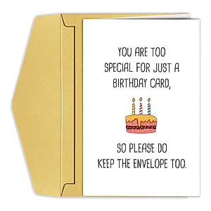 Snarky Birthday Card for Friends, Funny Birthday Card Gift for Him Her, Rude Birthday Card, You Are Too Special for Just A Birthday Card