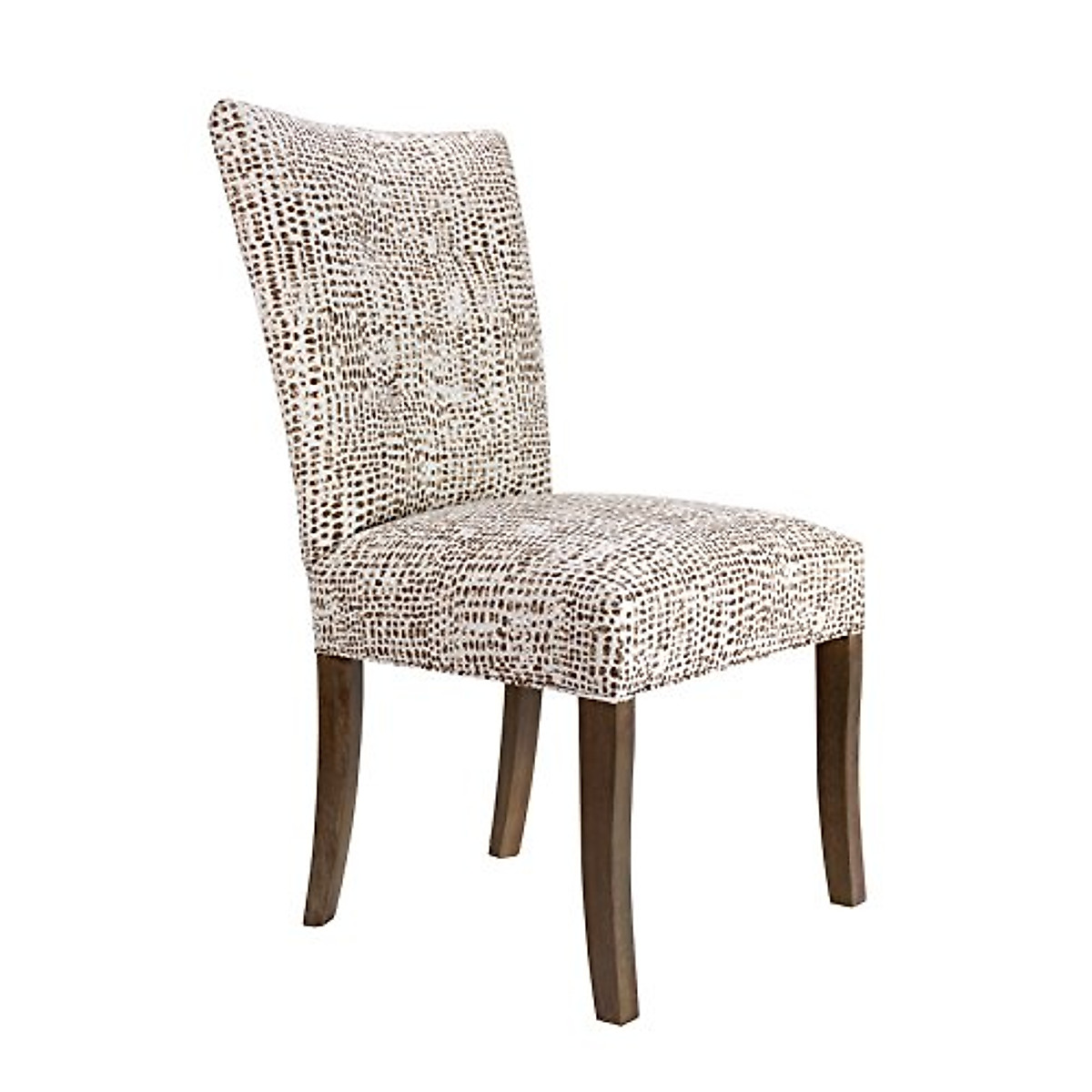 Sole Designs The Julia Collection Contemporary Tufted Fabric Upholstered Wood Dining Chair, Set of 2, Sediment Brown