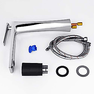 JOMOLA Vessel Sink Faucet Bathroom Single Handle Lavatory Vanity Sink Faucets One Hole Deck Mount Basin Mixer Tap Brass Chrome Tall