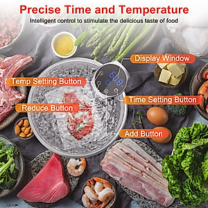 Sous Vide Machine, Sous Vide Cooker 1100W, Immersion Circulator Precisional Cooker with Touch Control, Accurate Temperature, Fast Heating, Time Control, Ultra-quiet, IPX7 Waterproof