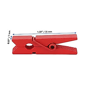 MANCHAP 200 Pack Mini Colored Wooden Clothespins, 1.37 Inch Small Rainbow Clothes Pins Wooden Clothes Pegs, Wood Clothing Pins Wooden Clips for Clothes, Photos, Crafts Display