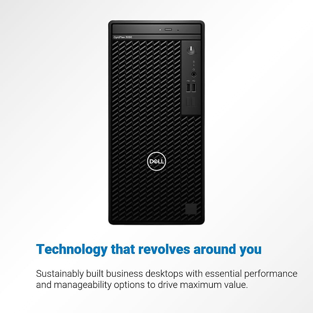 Dell Optiplex 3000 Series 3090 Tower Business Desktop, Intel Core i5-10505, 32GB RAM, 1TB SSD, DVD-RW, Display Port, RJ-45, US English Layout Wired Keyboard & Mouse, Wi-Fi 5, Windows 11 Pro, Black