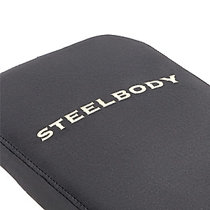 Steelbody Deluxe Versatile Rated 800 lbs Flat Utility Workout Bench Station for Home Gym Weightlifting and Strength Training STB-10101, Black-Brown