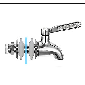 Sumerain Spigot for Beverage Dispenser,SUS304 Stainless Steel Metal Spigot Dispenser for Jar, Juice,Cold Drink,Wine,Beer