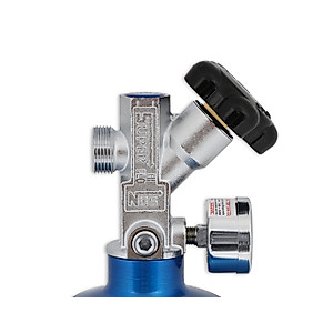 NOS 14750NOS Electric Blue Aluminum 15-pound Nitrous Bottle with Hi-Flow Valve