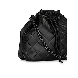 Haute Shore - Lindsey Carbon Puffer Bucket Bag, Beige Camo W/Orange & Peach Stripe