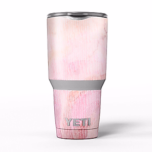 Design Skinz The Pink Orange Watercolors Under a Microscope - Skin Decal Vinyl Wrap Kit Compatible with The Yeti Rambler Cooler Tumbler Cups
