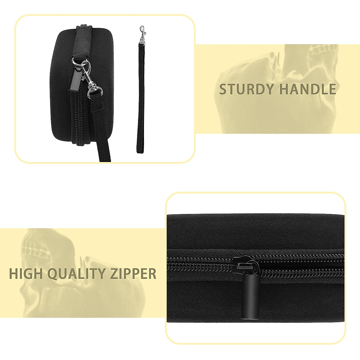 Hard Portability Playing Card Travel Case Compatible with Set Enterprises FiveCrowns card game,Protective Case Organizer.(Notincluding Cards)(black)