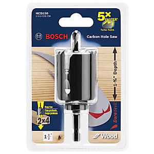 Bosch HCD150 1-1/2 In. Daredevil Wood Hole Saw with Arbor