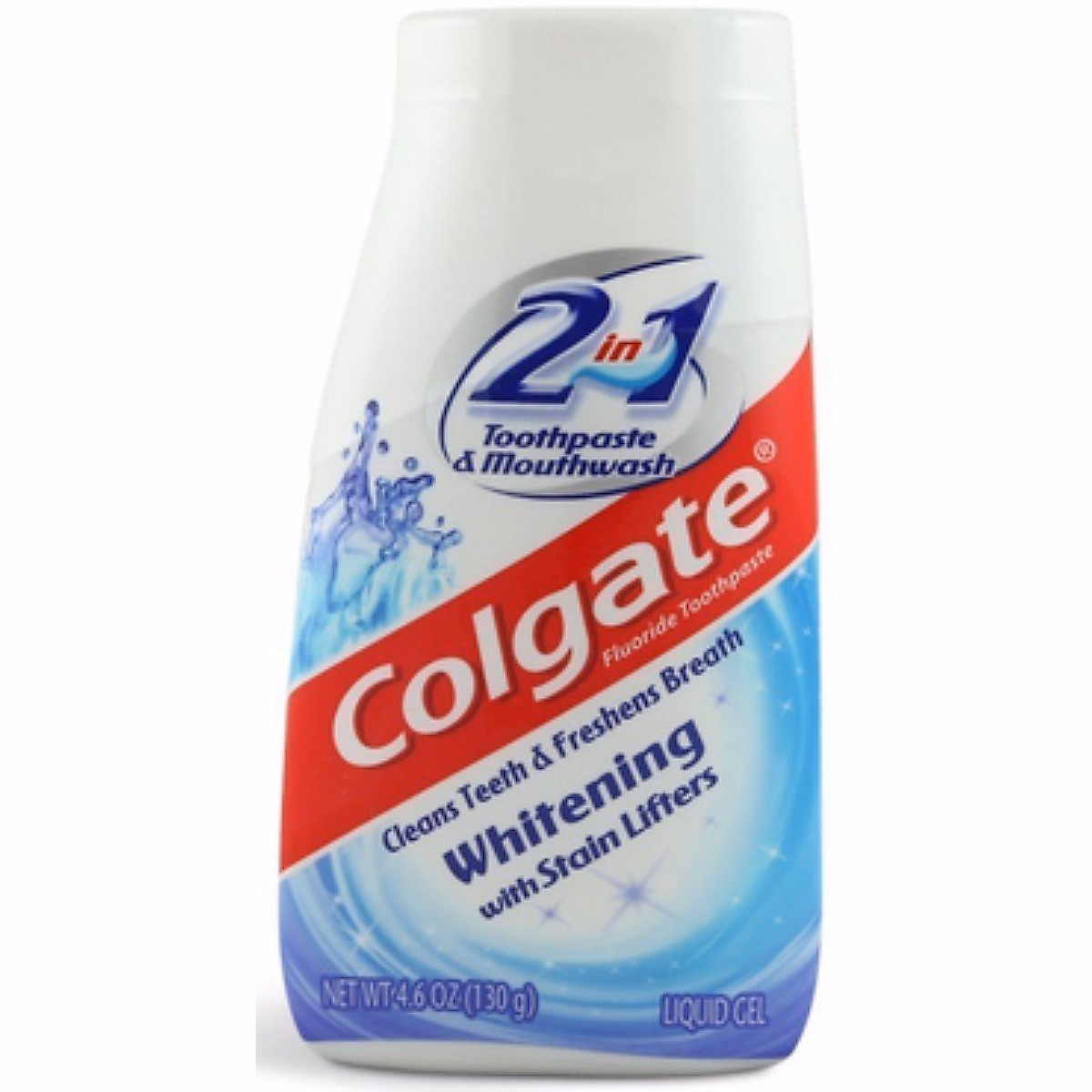 Colgate 2-In-1 Toothpaste And Mouthwash, Whitening Liquid Gel - 4.6 Oz