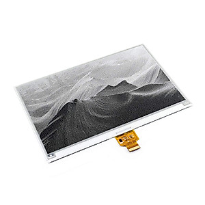 waveshare 7.5inch E-Ink Raw Display Compatible with Raspberry Pi 5/4B/3B/Zero/Zero W/Zero 2W/Pico/Pico W/Pico WH 800×480 Resolution with SPI Interface Without PCB